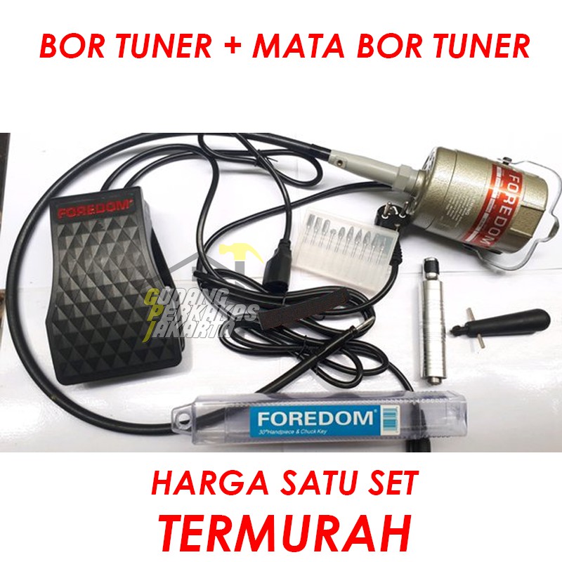 Jual Bor Tuner Foredom + Mata Tuner Set 10Pcs / Alat Porting Set ...