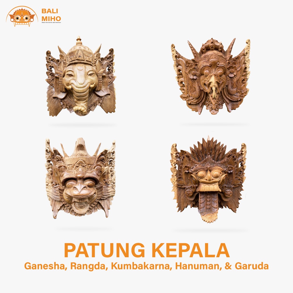 Jual Dekorasi Dinding Ukiran Topeng Garuda - Hanoman - Ganesha - Rangda ...