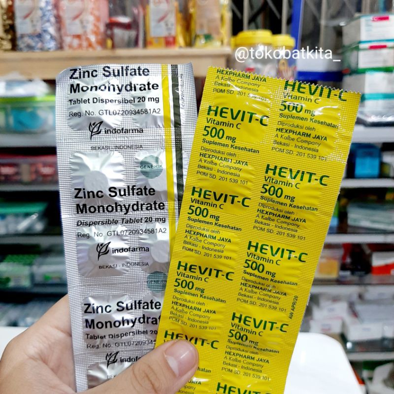 Jual [SETELAN] PAKET OBAT Zinc+HevitC / DUAL VITAMIN C DAN ZINC ...