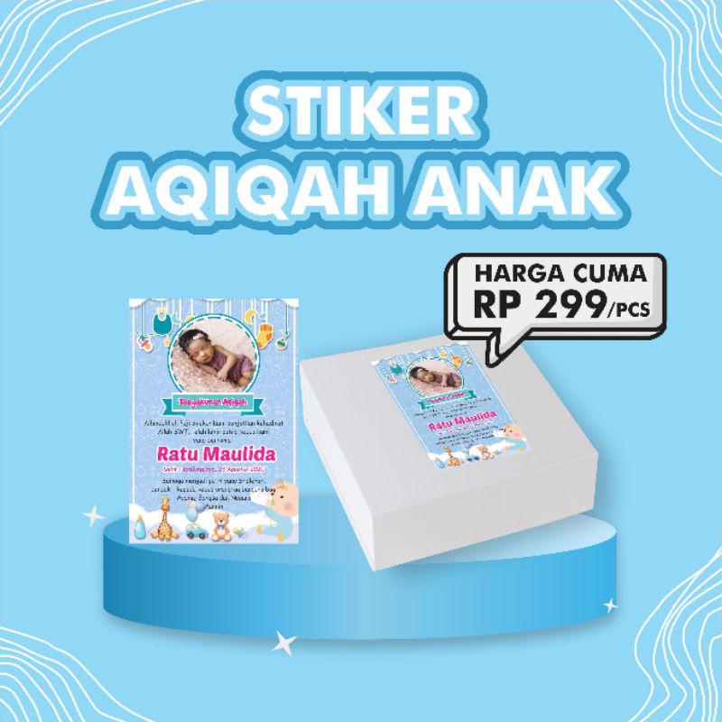 Jual Stiker acara tasyakuran aqiqah/tedak siten/1tahun kotak makanan ...