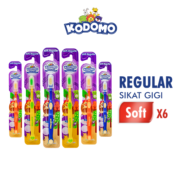 Jual Kodomo Kids Sikat Gigi Regular Soft x6 | Shopee Indonesia