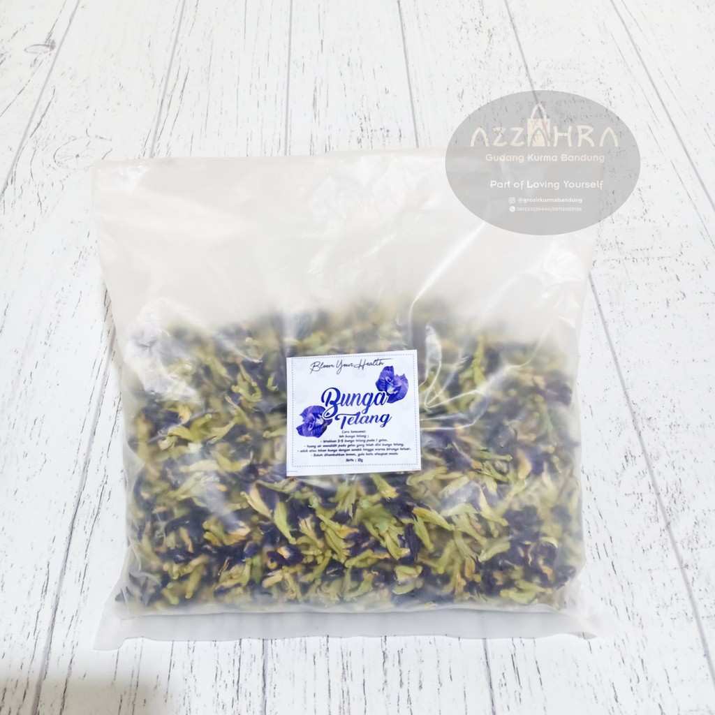 Jual Teh Bunga Telang Kering Organik 100gr / Butterfly Pea Tea / Bunga ...