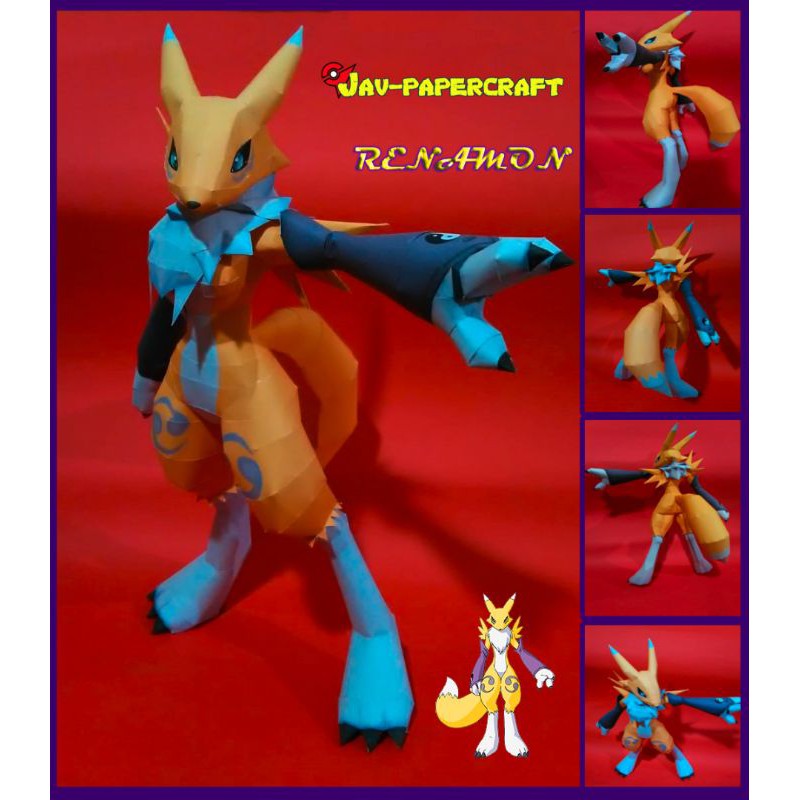 Jual Digimon Renamon Papercraft | Shopee Indonesia