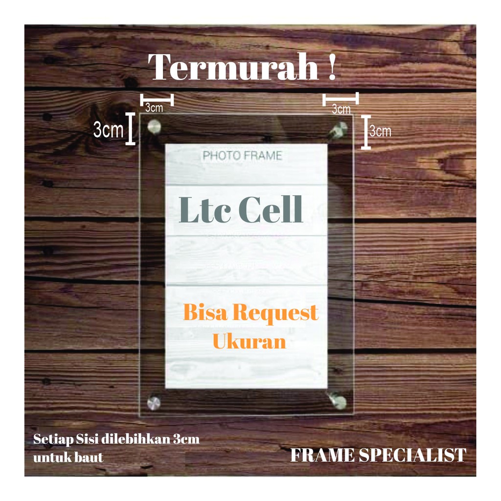 Jual Acrylic Display 2mm A4 Frame 21x30cm Dinding Akrilik Custom Bingkai Figura | Shopee Indonesia