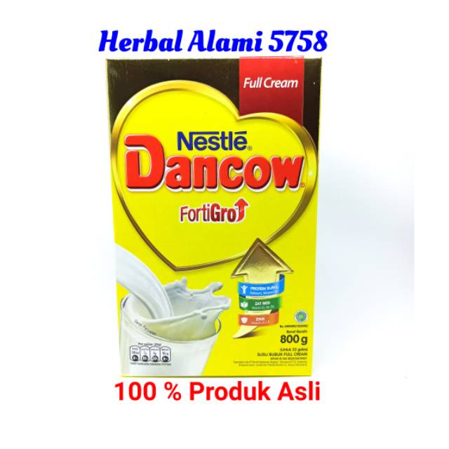 Jual Dancow FortiGrow Full Cream 800gr - Susu Bubuk Dancow | Shopee ...