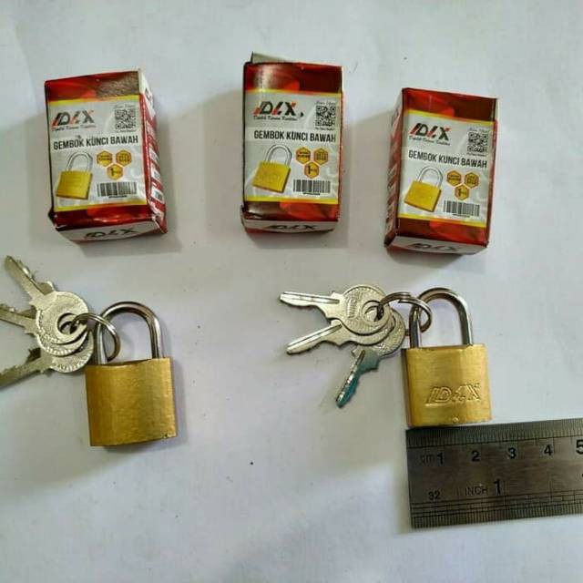 Jual Gembok kecil kuning untuk tas/ kunci koper ukuran 20 mm | Shopee Indonesia