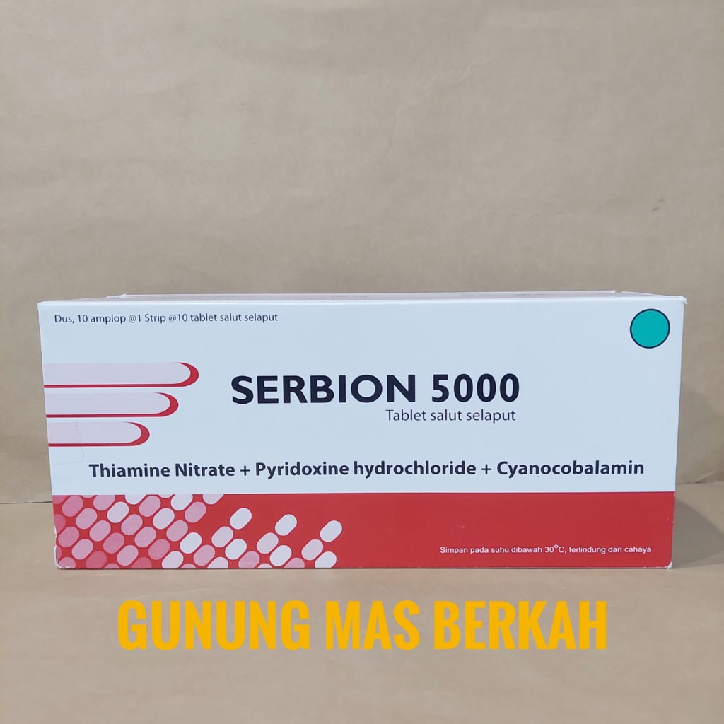 Jual SERBION Serbion 5000 isi 10 tablet - Untuk pegal,nyeri otot, sakit ...