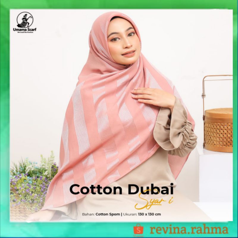 Jual Umama Scarf Hijab segiempat Cotton Dubay syari hijab jumbo syar'i ...