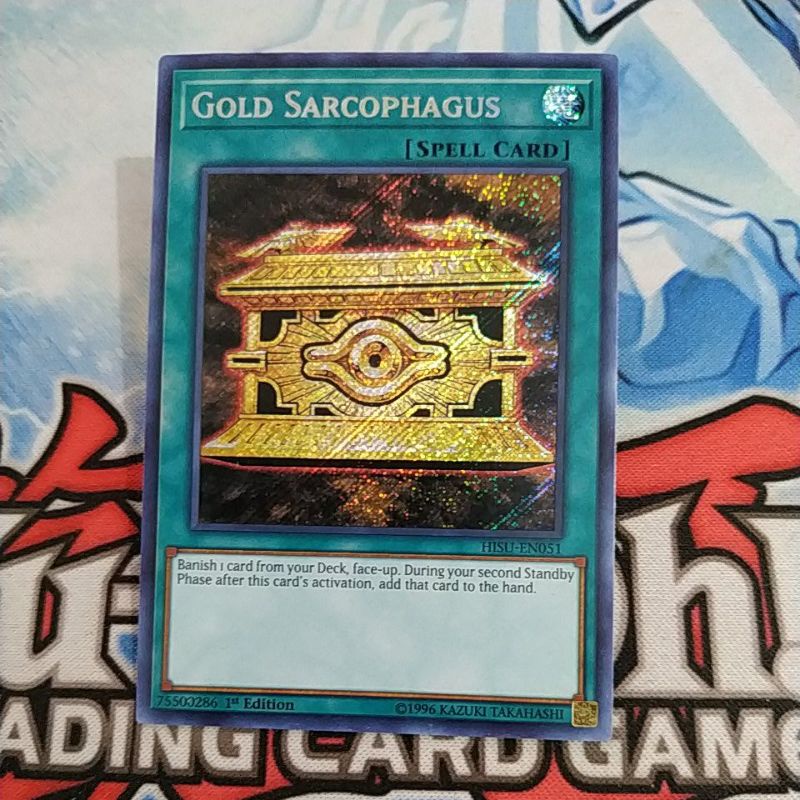 Jual yugioh gold sacrophagus HISU 1ed secret rare original | Shopee ...