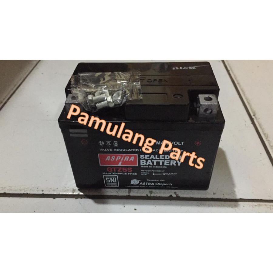 Jual Aki Motor / Accu Motor GTZ-5S Aspira 3,5Ah/Hr | Shopee Indonesia