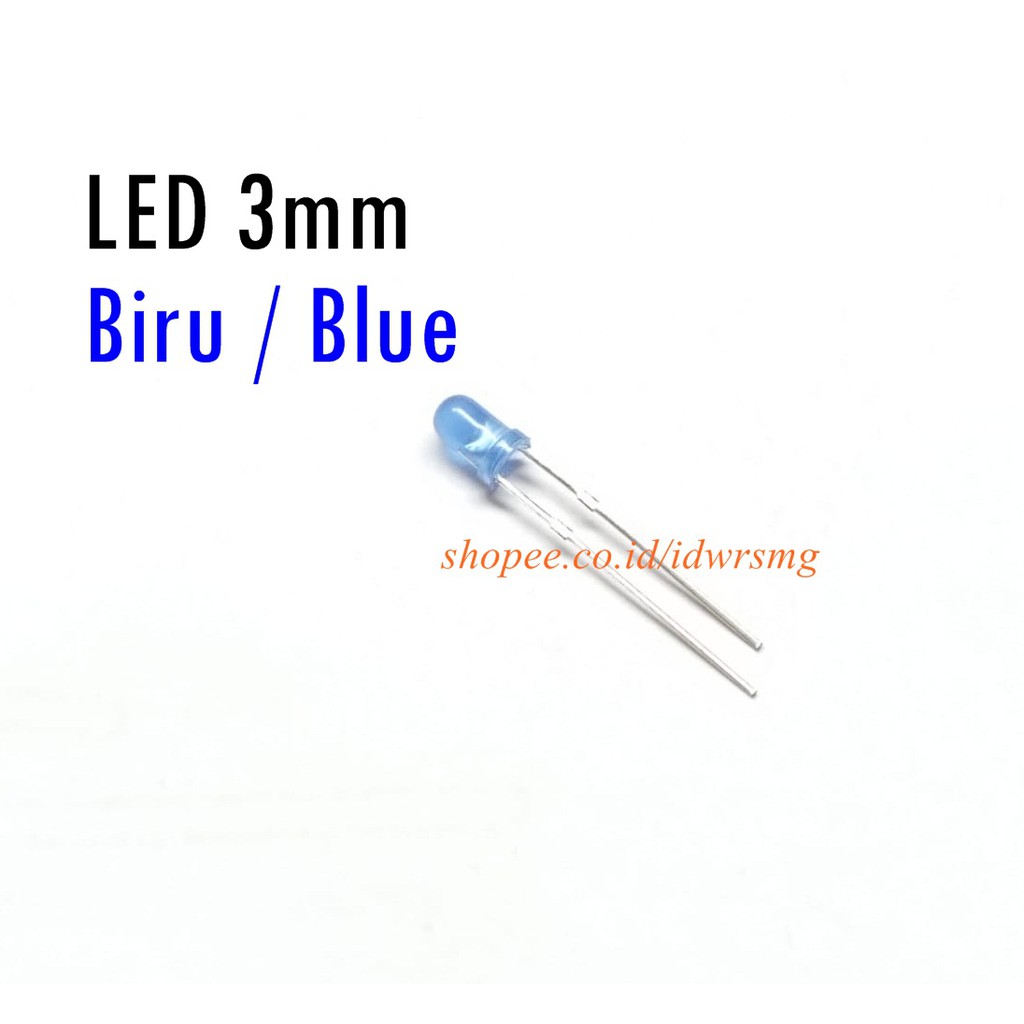 Jual LED 3mm Diffused Biru Blue Lampu Led 3 mm Warna Biru | Shopee ...