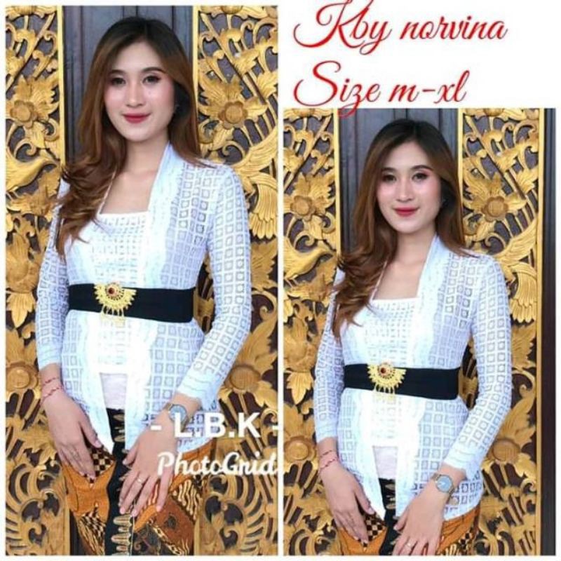 Jual Kebaya putih bali|kebaya jadi putih bali| kebaya modern | Shopee ...