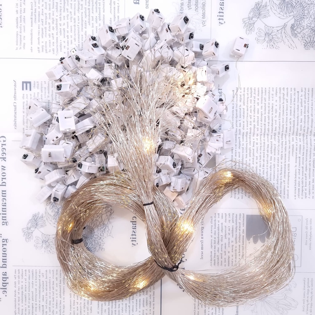 Jual (200 PCS) Lampu LED String Warmwhite 2 Meter for Bouquet, Dekorasi ...