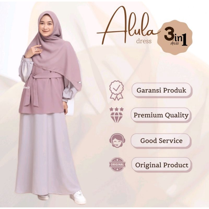 Jual NAISHA ORI - Alula Dress 3 in 1 keren dan syari | Shopee Indonesia