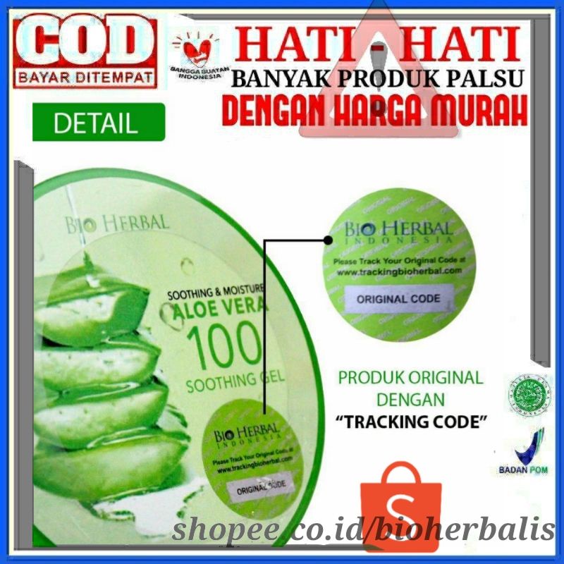 Jual [ Bio Herbal Aloe Vera ] Soothing Gel Lidah Buaya Melembabkan
