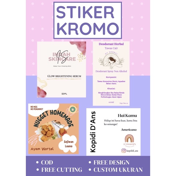 Jual CETAK LABEL KEMASAN / STIKER OLSHOP / CUSTOM UKURAN / CUSTOM ...