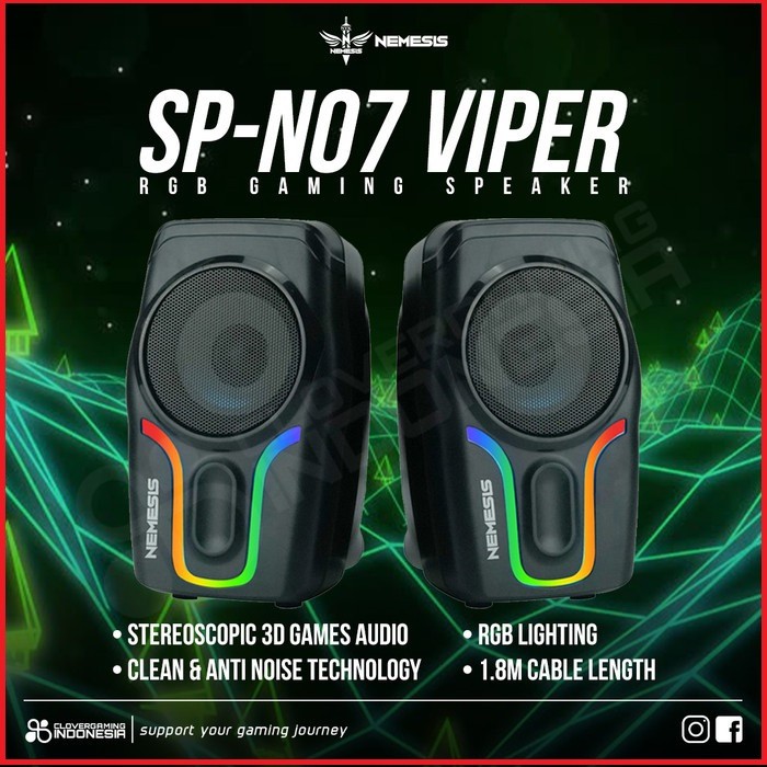 Jual SPEAKER GAMING NYK SP-N07 VIPER RGB SP N07 STEREO AUDIO SOUND GOOD QUALITY | Shopee Indonesia