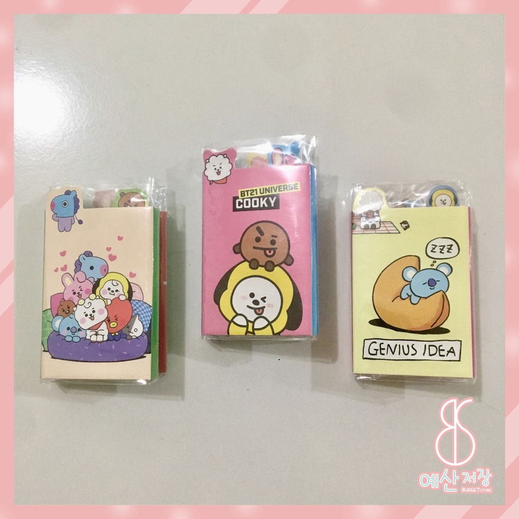 Jual [BS] BISA COD KPOP Folding Memo Sticky Note BTS BT21 Skechers ...
