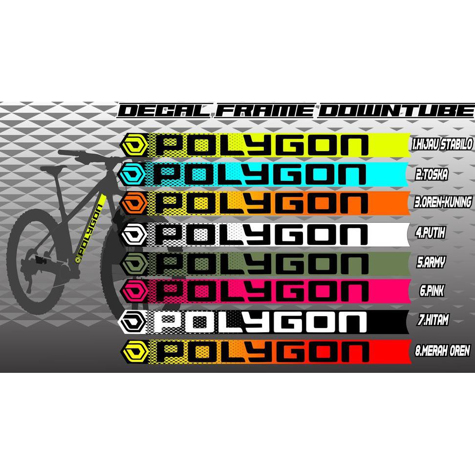 Jual Stiker Frame Sticker Decal Sepeda POLYGON untuk DOWNTUBE | Shopee ...