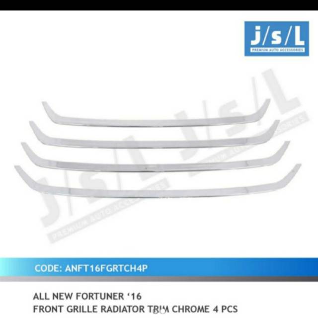 Jual Front grill radiator trim chrome all new Fortuner chrome jsl ...