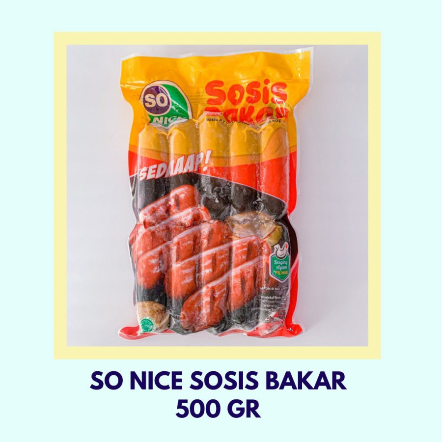 Jual SO NICE Sosis Bakar 500 Gram (10 pcs) /Sosisayam /Sosis /Daging ...