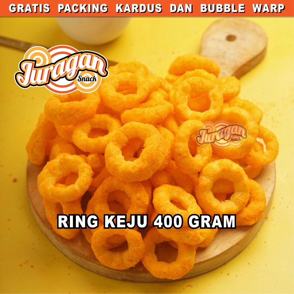 Jual RING KEJU 400 gram snack kiloan makanan ringan jajanan cemilan ...