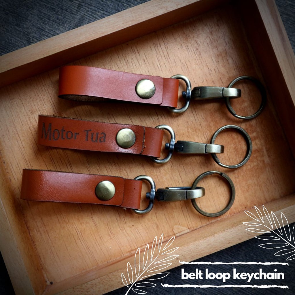 Jual Gantungan Kunci Nama Kulit Keychain Kulit Asli Unik | Shopee Indonesia