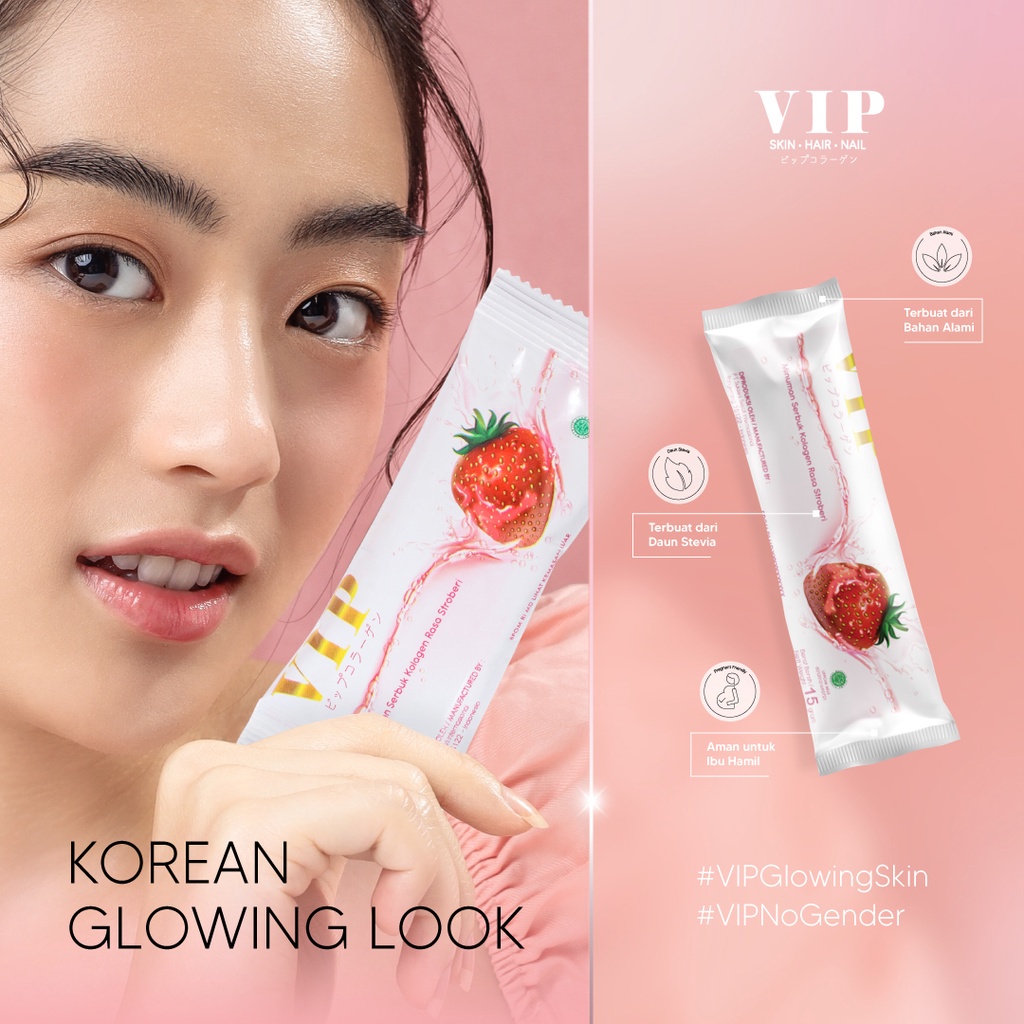 Jual VIP Collagen Minuman Kolagen Suplemen Pencerah Kulit Bubuk Anti ...