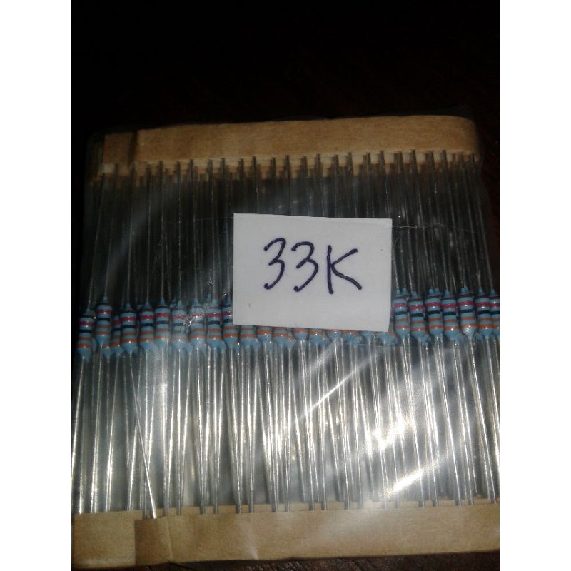 Jual Resistor 33K 1/4W 1% metal film taiwan 100biji | Shopee Indonesia
