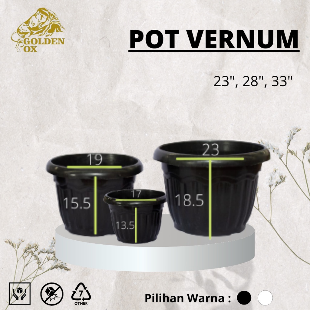 Jual POT BUNGA VERNUM HITAM/POT BIBIT/POT TANAMAN/POT BUNGA | Shopee ...