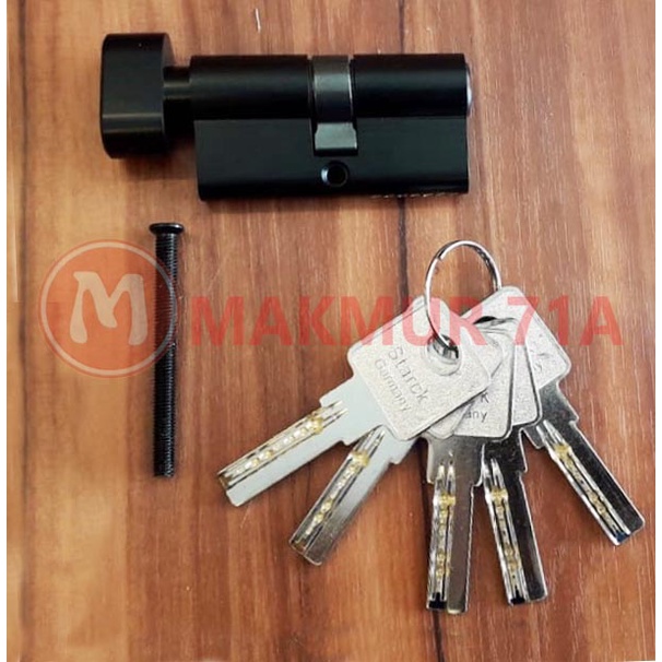 Jual Silinder Kunci Pintu Black 60 mm thumbturn Anak Kunci Komputer engkel | Shopee Indonesia