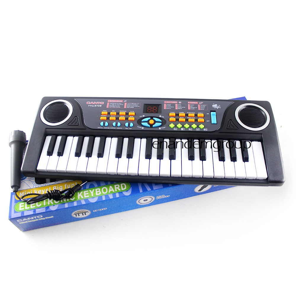 Jual Mainan Edukasi Musik Anak Elektronik Keyboard Canto 37 Keys Dengan ...