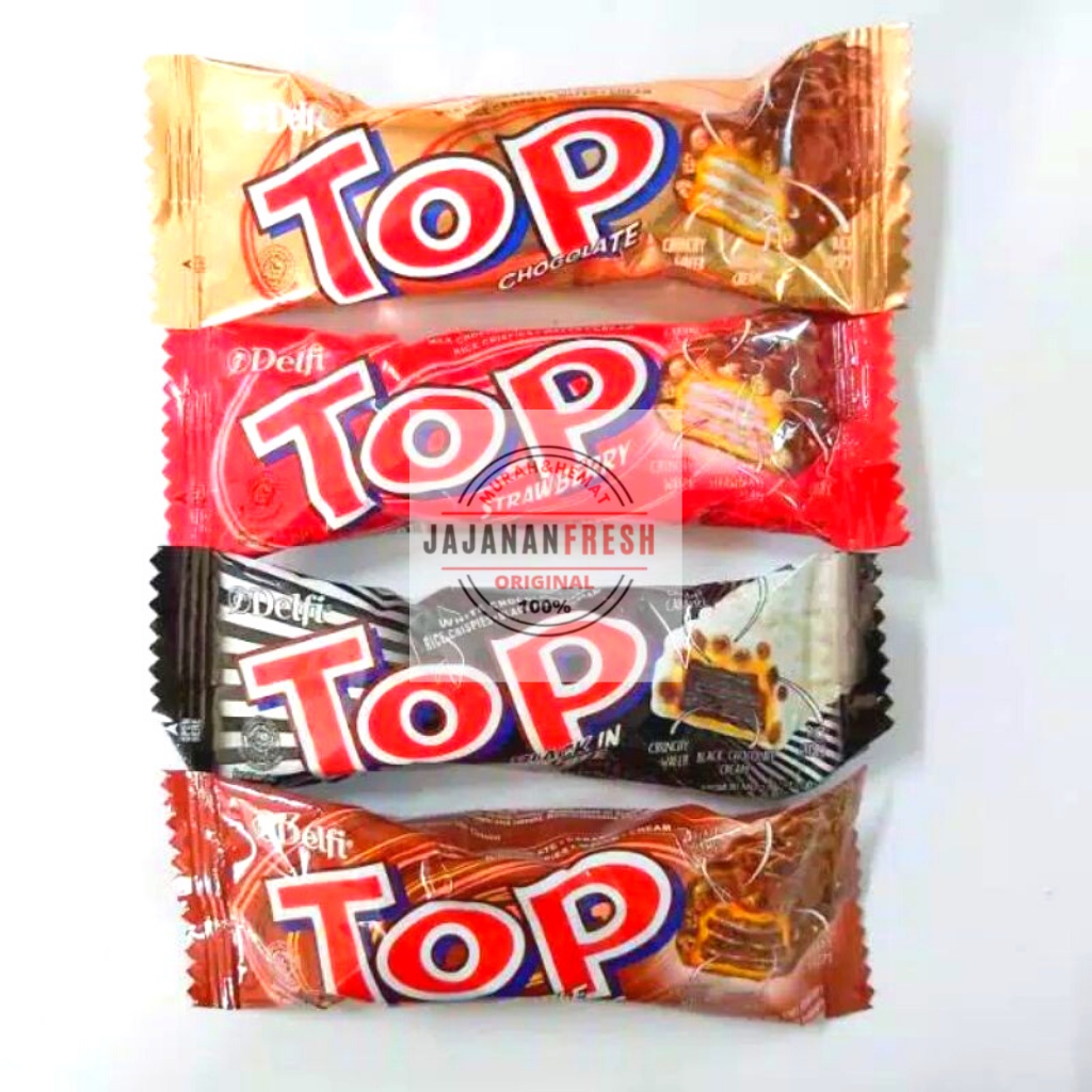 Jual Delfi Top Coklat Wafer Snack Aneka Rasa 13gr | Shopee Indonesia