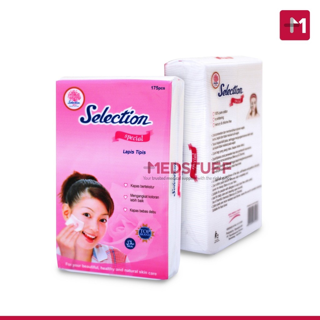 Jual Kapas Wajah Selection Special Tipis 175pcs Kapas Facial Kecantikan ...