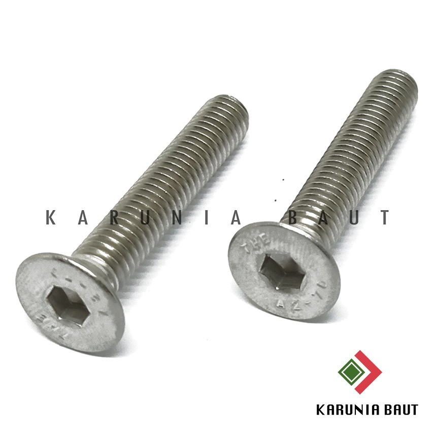 Jual BAUT JFL VERSENG M8 STAINLESS STEEL DIAMETER DRAT 8 MM PITCH DRAT 1.25 MM KUNCI L HEXAGON 5 ...
