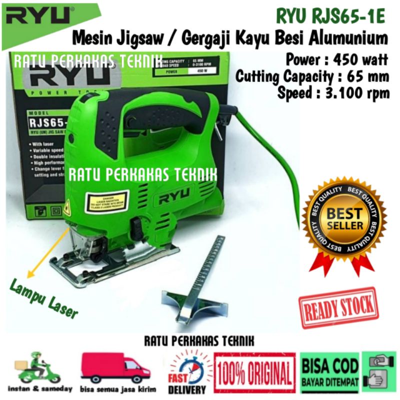 Jual Ryu Jigsaw RJS65-1E Mesin Gergaji Listrik Potong Kayu Triplek ...