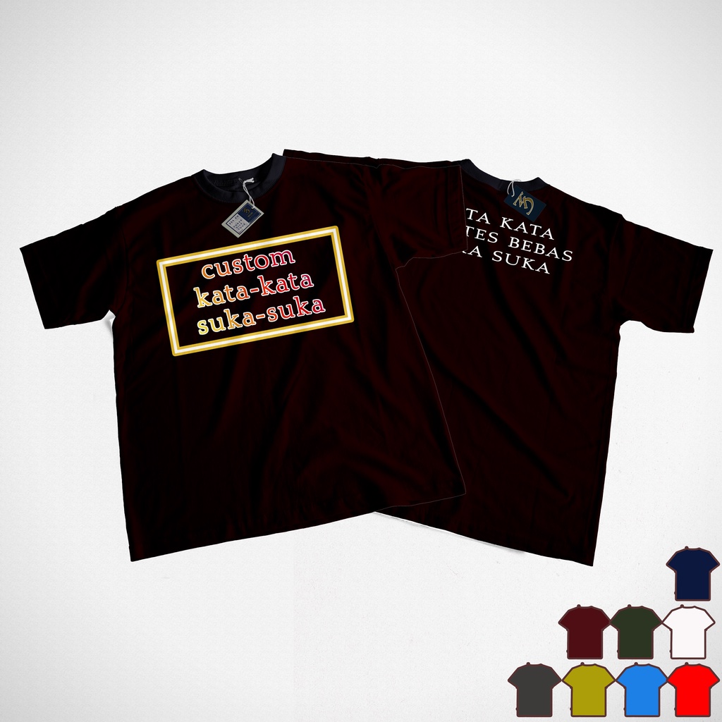 Jual Kaos Custom Sablon Satuan Sablon Dtf Nama Logo Desain Free Kaos ...