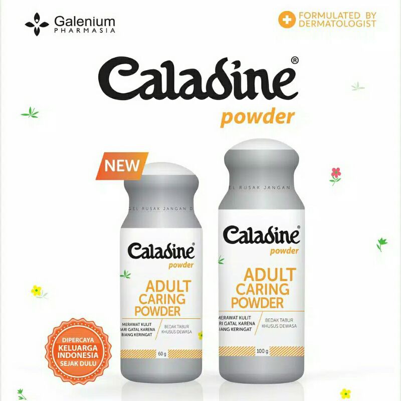 Jual Caladine Adult Caring Powder Bedak Gatal Dewasa 60 gr dan 100 gr ...