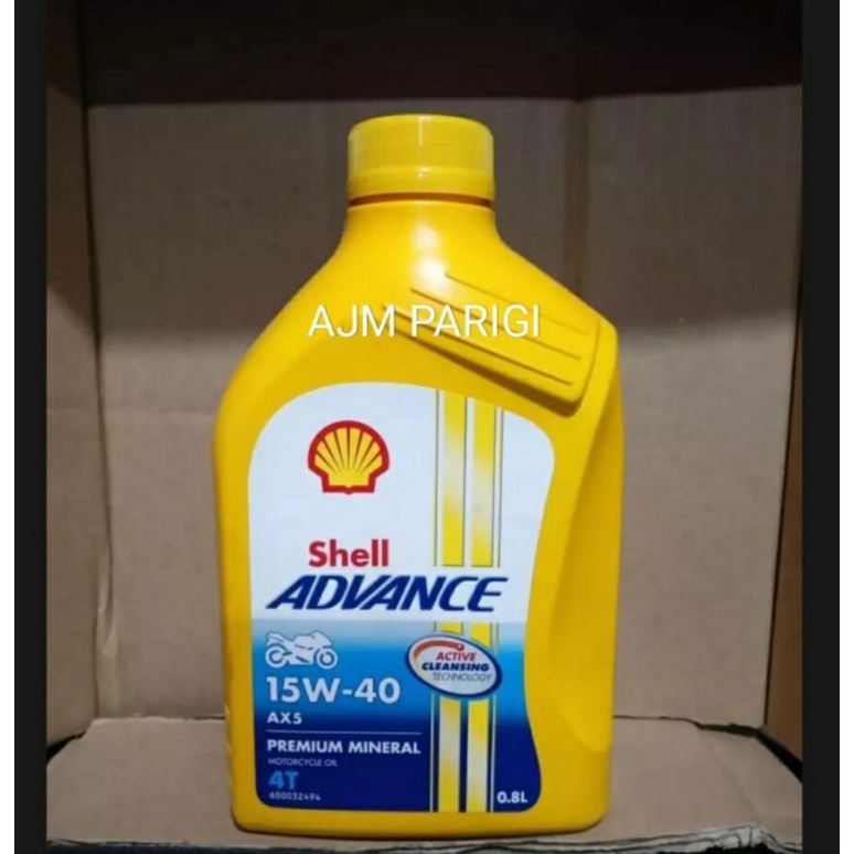 Jual OLI MESIN SHELL ADVANCE AX5 800 ML UTK MOTOR 4 TAK ASLI | Shopee ...