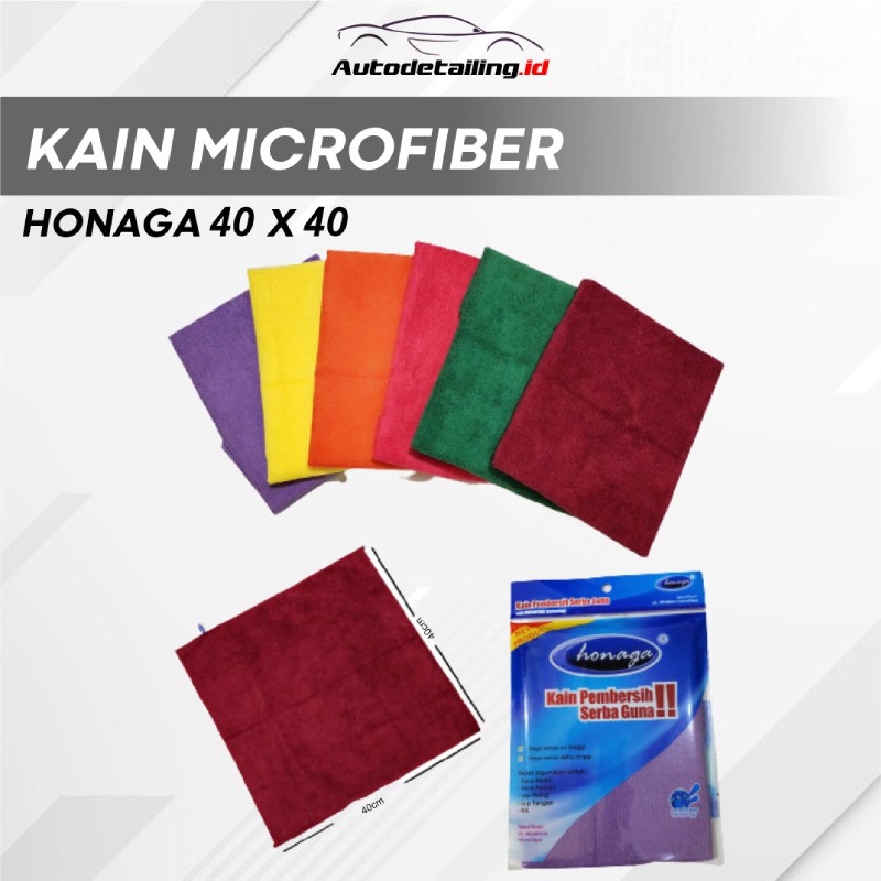 Jual Kain Mikrofiber Honaga 40cm x 40 cm / Kain Lap Pembersih Serbaguna ...