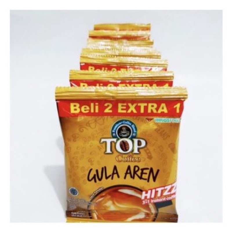Jual ECER 1 PCS TOP KOPI GULA AREN Coffee Instant 22 gr Wings Food ...