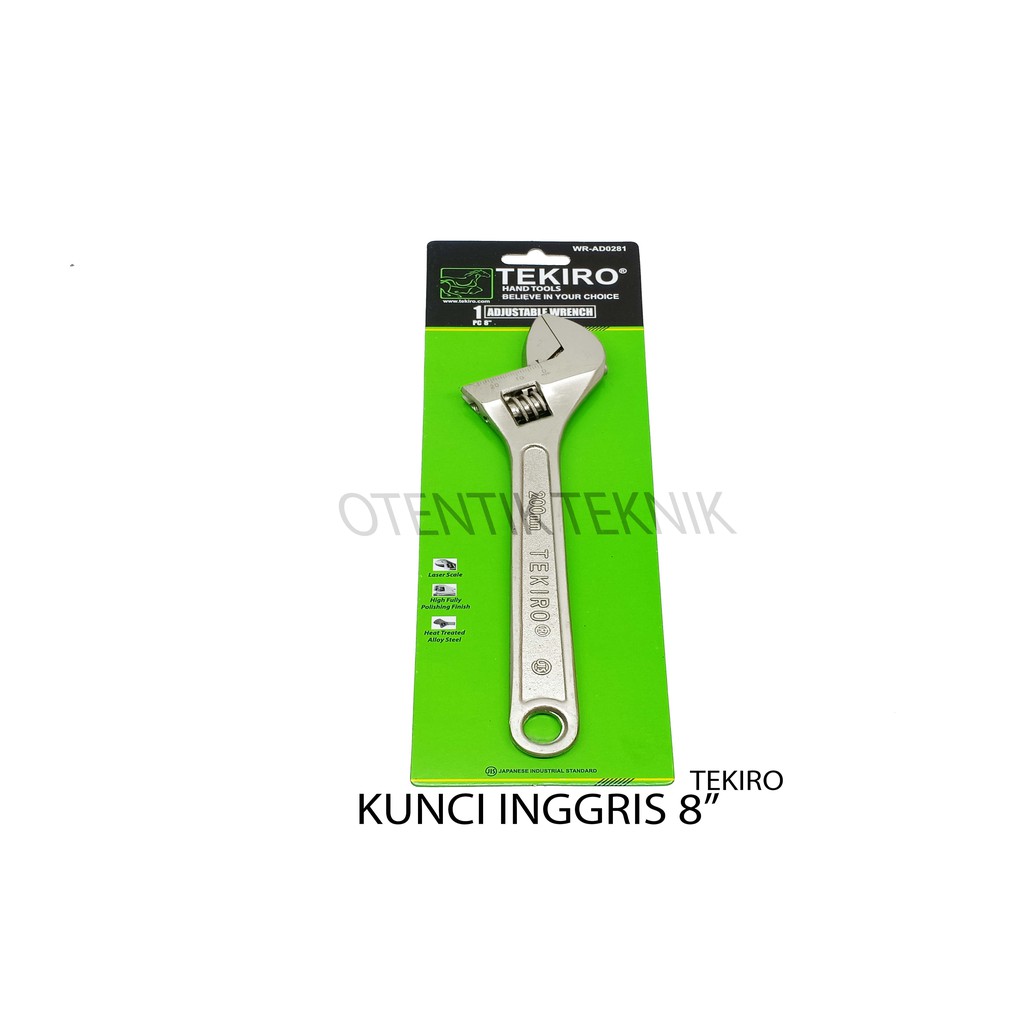 Jual TEKIRO KUNCI INGGRIS 8" 200MM - ADJUSTABLE WRENCH 8 INCHI 200 MM ...