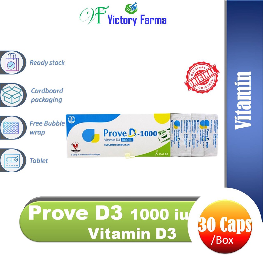Jual Prove D3 1000 IU Box 30 Tablet / Vitamin D3 | Shopee Indonesia