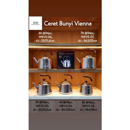 Jual ceret air stainless vienna ( 3ltr / 4ltr / 5ltr / 6ltr / 7ltr ...
