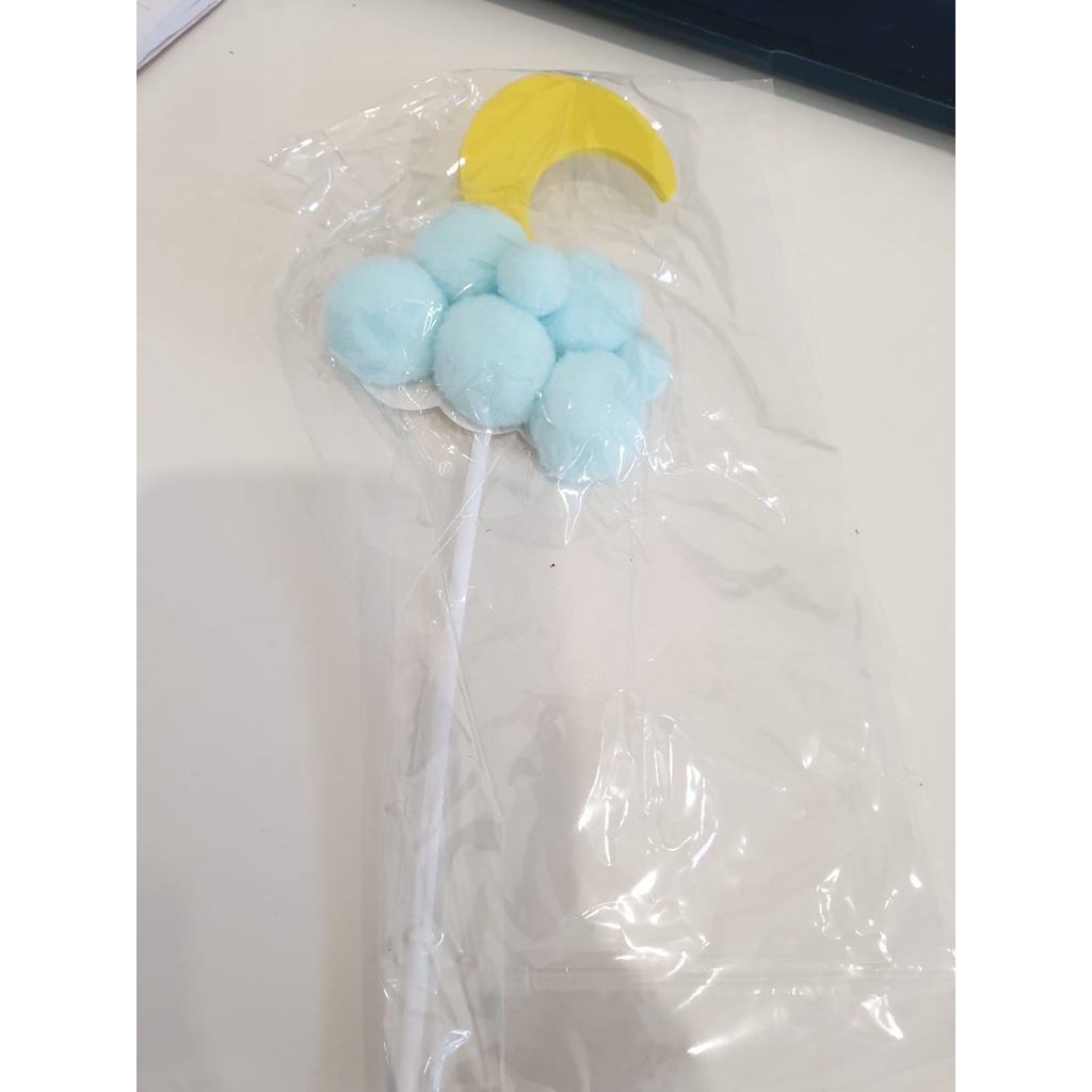 Jual Cake Topper Pom Awan&Bintang - Dekorasi Kue Ulang Tahun | Shopee ...