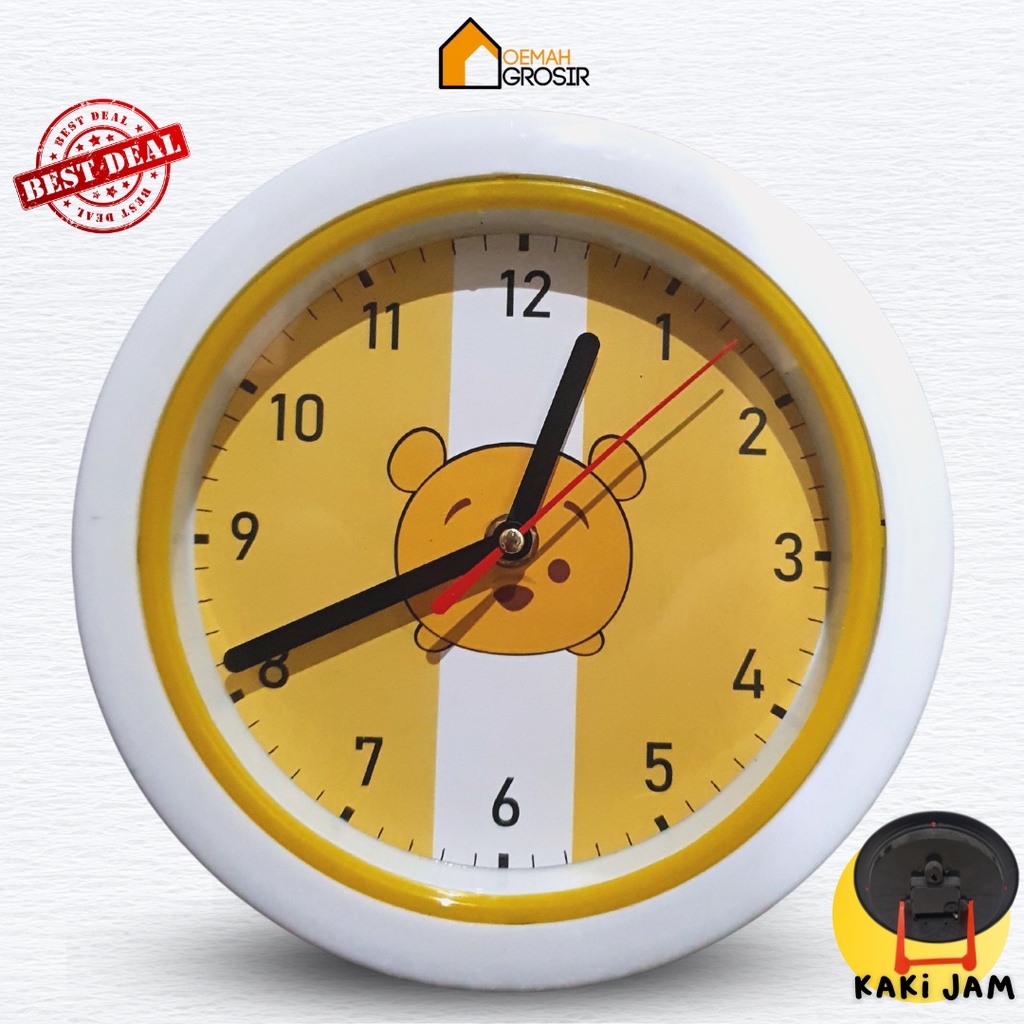 Jual Jam Dinding Anak Animasi Karakter Winnie the Pooh Kuning | Shopee ...