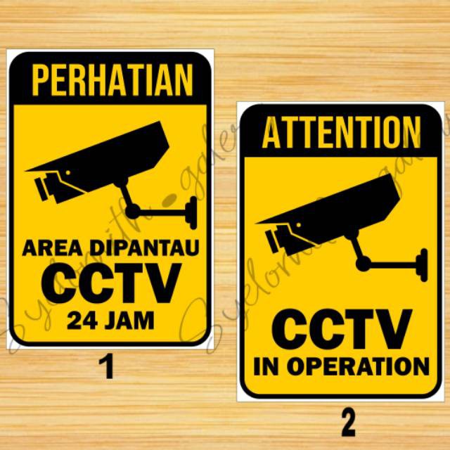 Jual STIKER CCTV STICKER CCTV WATERPROOF murah | Shopee Indonesia
