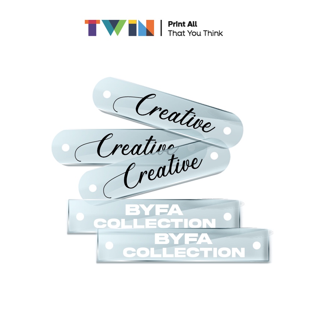 Jual TWIN ADVERTISING Cetak Label Hijab Akrilik Print Label Tag Hijab ...