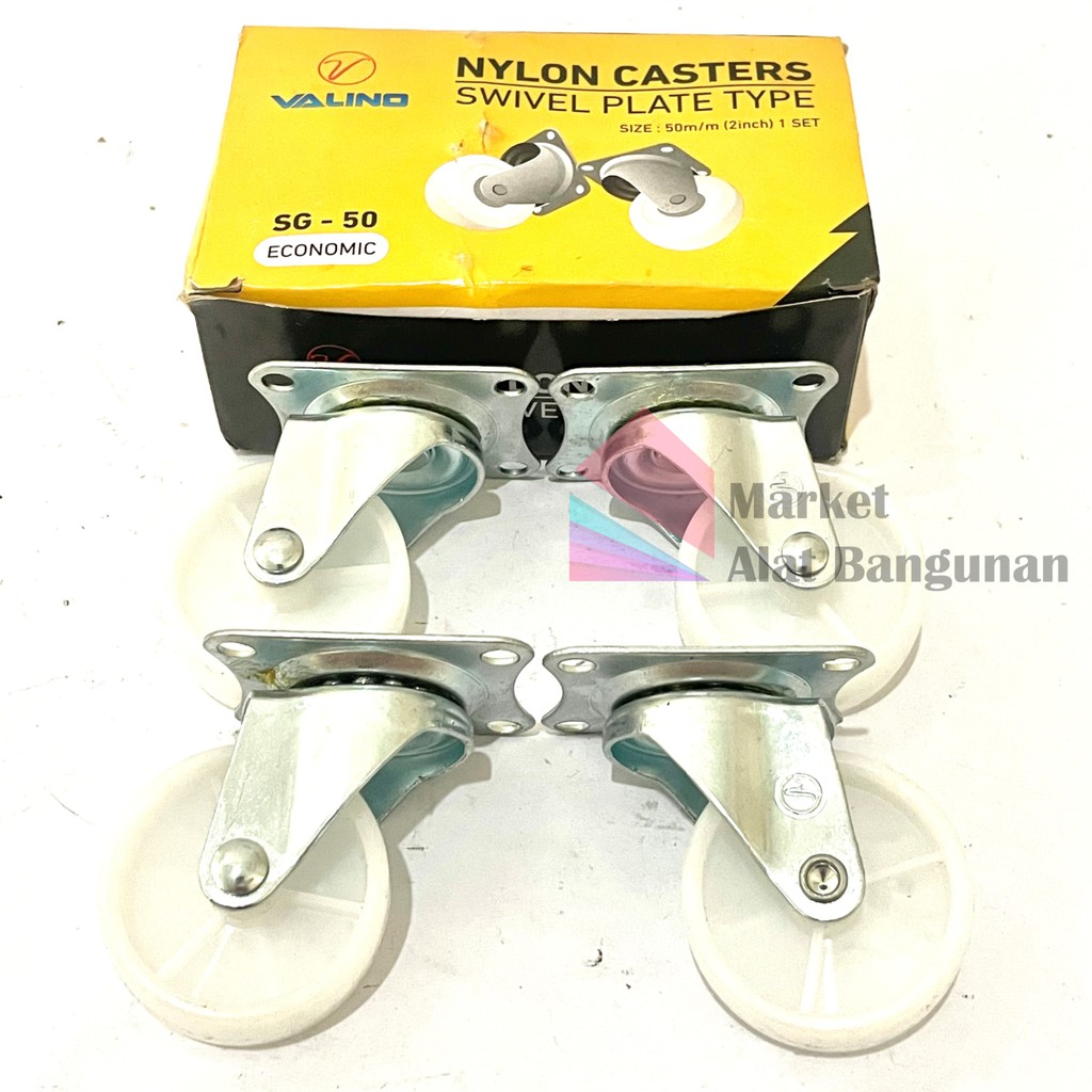 Jual Roda Caster Hidup 2” Valino Per 1PCS / Roda Etalase Troli Trolley ...