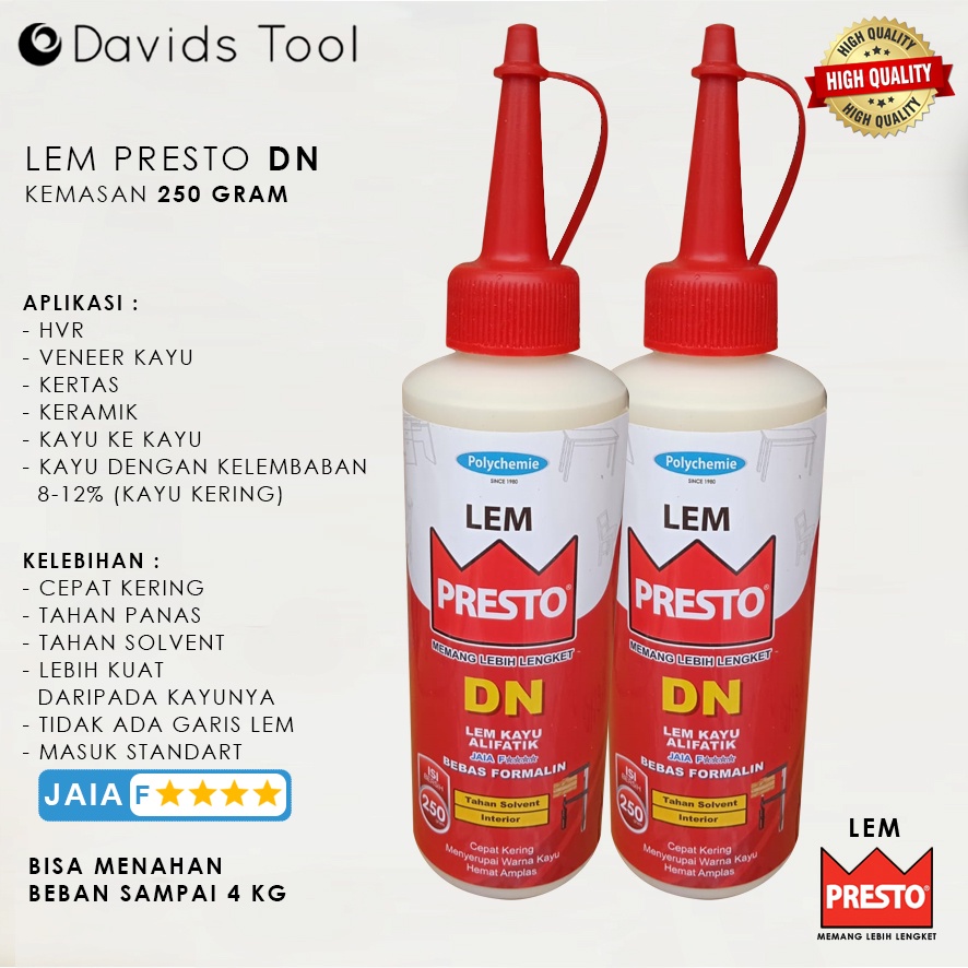 Jual Presto Lem Kayu Super Kuat Hpl Putih Gitar Dn Wrg | Shopee Indonesia